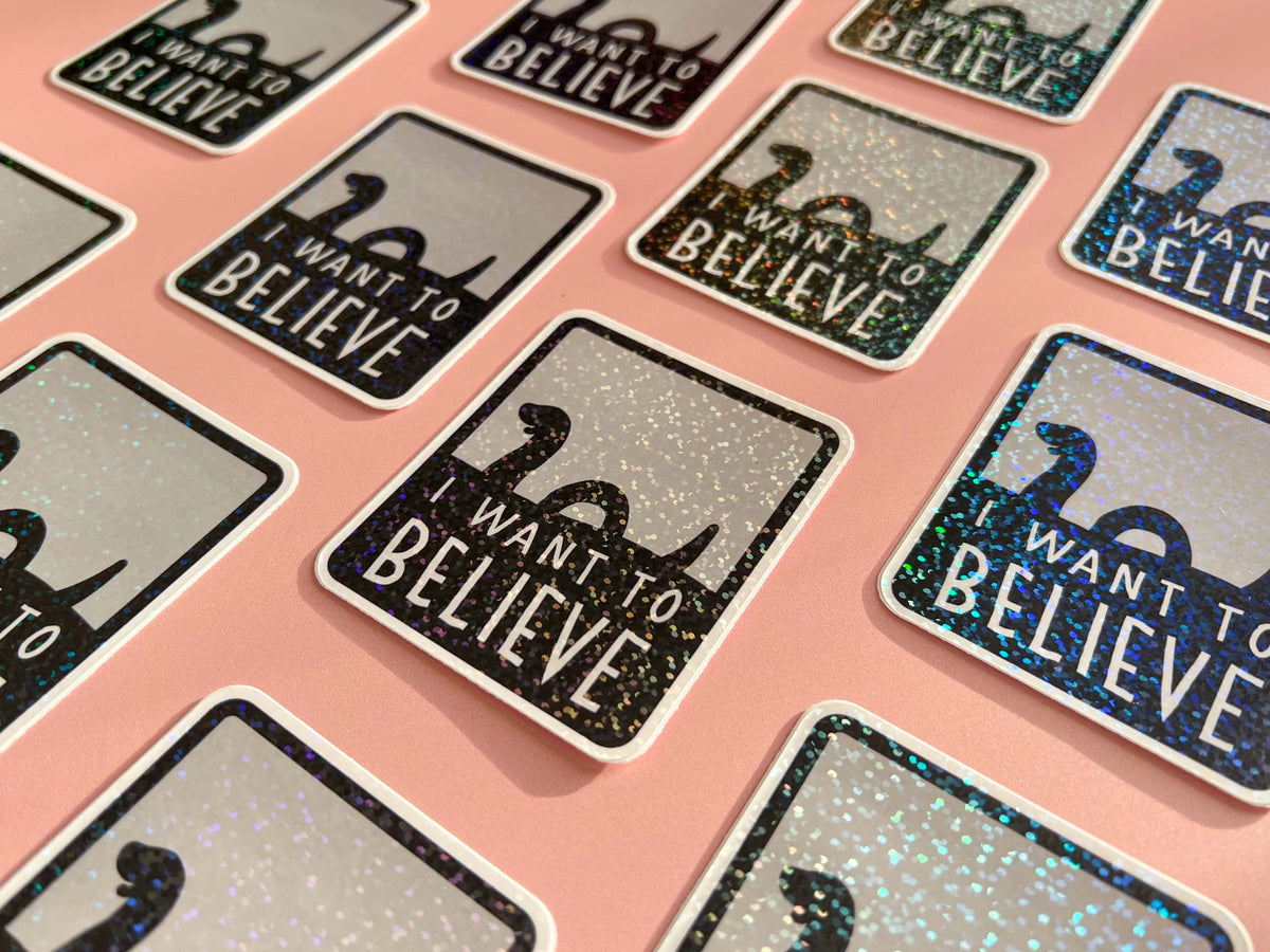 I Want To Believe Holographic Vinyl Stickers | Nikki's Supply Store