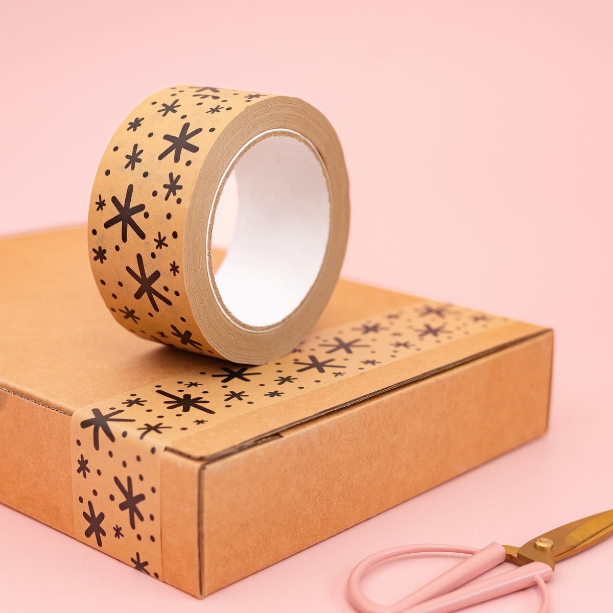 Stars Kraft Paper Parcel Tape | Nikki's Supply Store